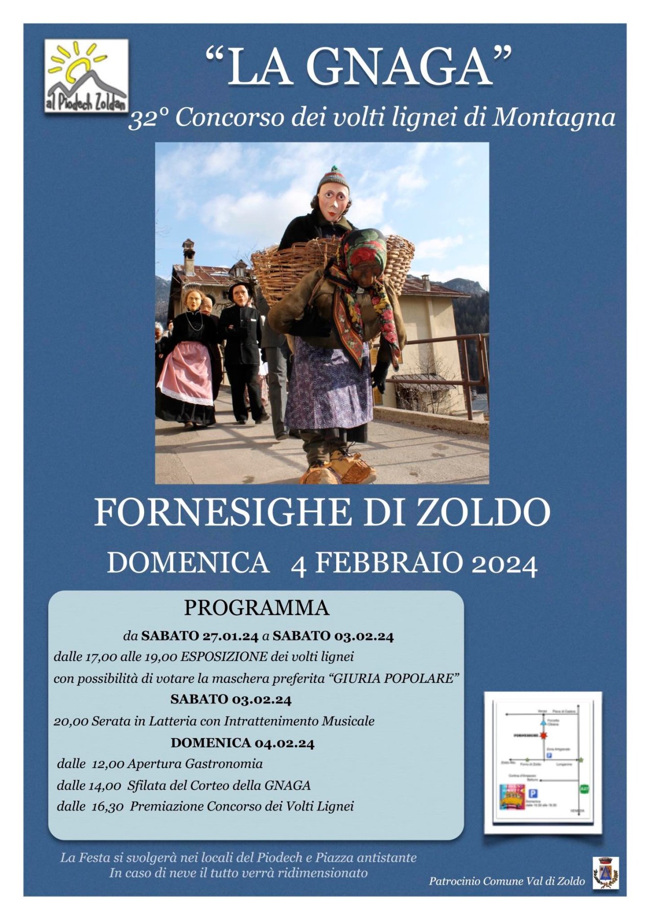 Carnival on the Dolomites: the Gnaga